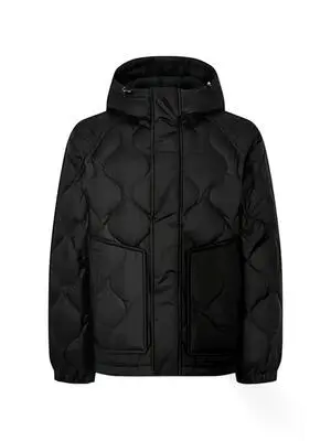 STUDIO TOMBOY Quilted Hooded Jacket - Black