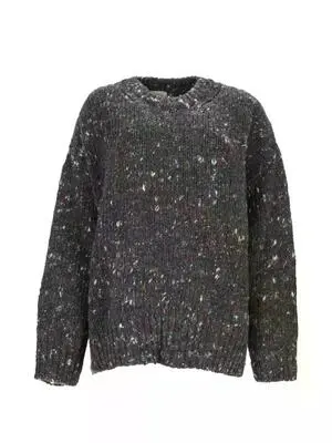ALYSI Flecked Chunky-knit Sweater - Grey