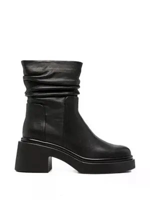 BRUNO PREMI Ruched Platform Boots - Black