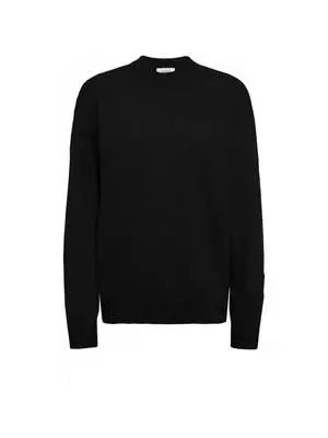 LANEUS Ribbed-trim Sweater - Black