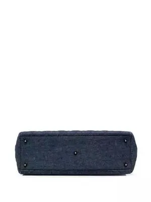 Dior 1999 Large Denim Cannage Lady Satchel