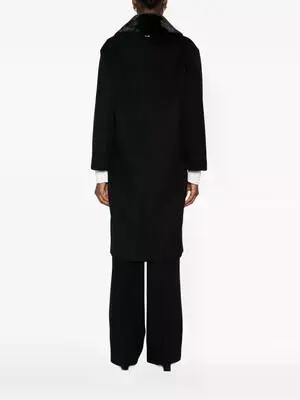 TWINSET Faux-fur Collar Double-breasted Coat