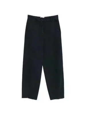 VIA MASINI 80 High-waisted Straight-leg Trousers - Blue