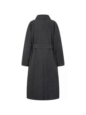 STUDIO TOMBOY Belted Button-up Coat - Grey