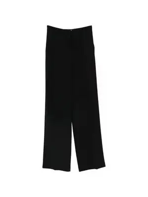 VIA MASINI 80 High-waisted Wide-leg Trousers - Black