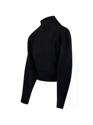 Max Mara High-neck Ribbed-trim Sweater - Grey