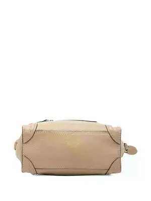 Celine 2012 Nano Leather Luggage Tote Satchel - Neutrals