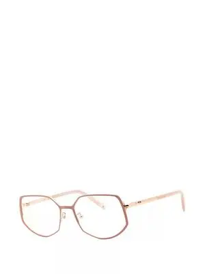 Mcm Geometric-frame Glasses - Pink