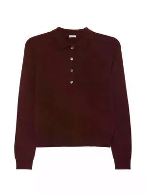 Aspesi Cashmere Polo Top - Red