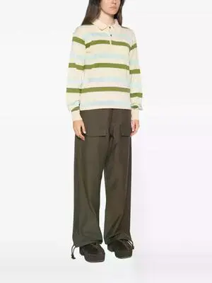 JW Anderson Striped Long-sleeve Polo Shirt