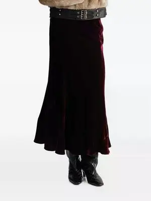 Cara Cara Sanvi Velvet Midi Skirt