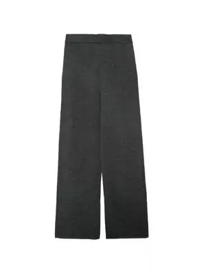 Majestic Filatures Fine-knit Wide-leg Trousers - Grey