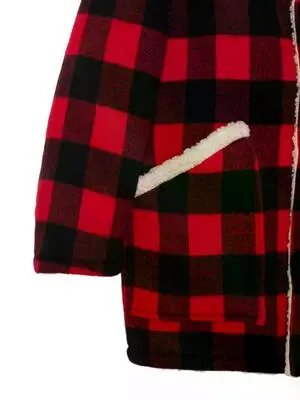 N°21 Check Shearling-trim Coat