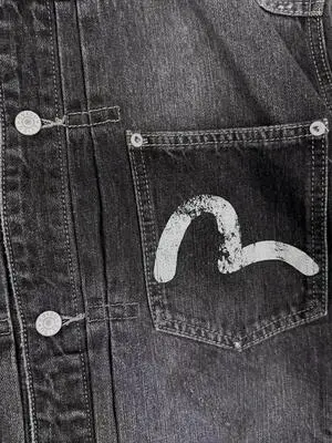 EVISU Distressed Denim Jacket