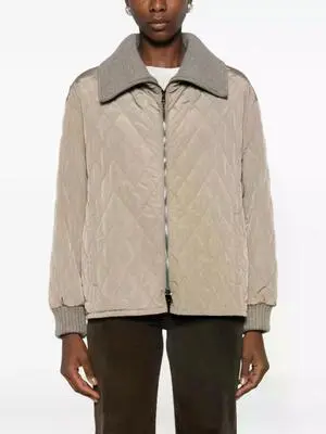 P.a.r.o.s.h Quilted-panel Layered Jacket