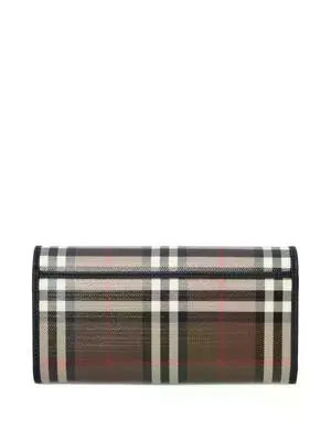 Burberry Check Continental Wallet - Brown
