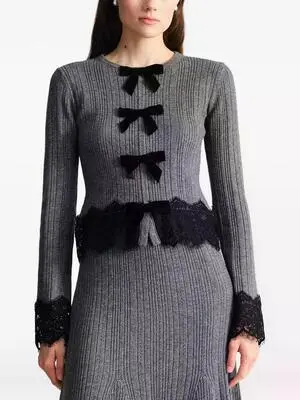 Cara Cara Veda Lace-trimmed Cardigan - Grey