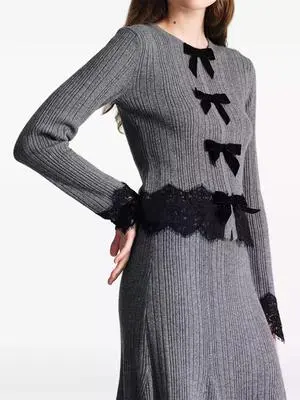 Cara Cara Veda Lace-trimmed Cardigan - Grey