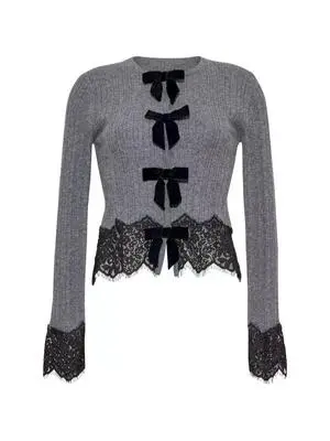 Cara Cara Veda Lace-trimmed Cardigan - Grey