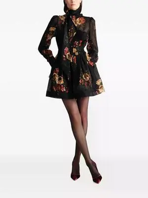 Cara Cara Sonnie Floral-print Mini Dress - Black