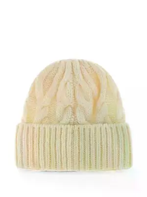 Moncler Cable-knit Ribbed-trim Beanie Hat