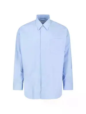 AMI Paris De Coeur Embroidered Shirt - Blue