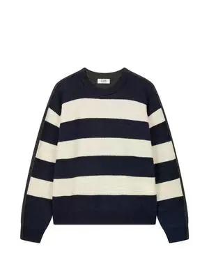STUDIO TOMBOY Striped Panelled Sweater - Blue