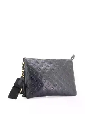 LOUIS VUITTON Coussin Bag Monogram Embossed Lambskin Mm Crossbody Bag - Black