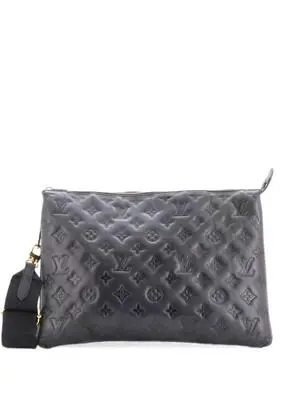 LOUIS VUITTON Coussin Bag Monogram Embossed Lambskin Mm Crossbody Bag - Black