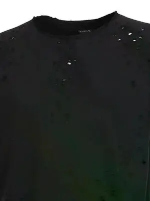 TROUBLED WATERS Distressed Raw-cut T-shirt