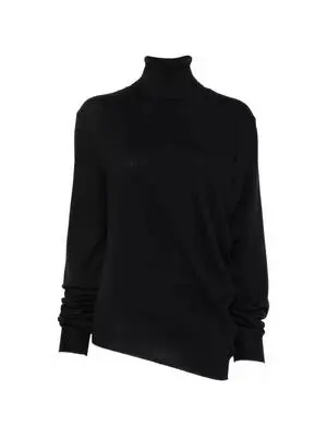 Magda Butrym Asymmetric Roll-neck Sweater - Black