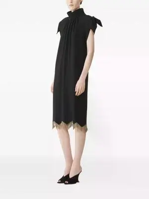 LANVIN Bow-detail Crystal-fringe Midi Dress