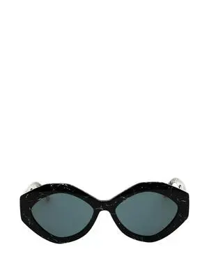 Missoni Geometric-frame Marble-effect Sunglasses - Black
