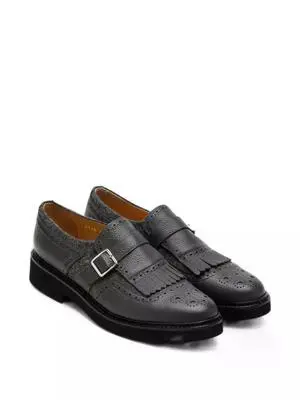 DOUCAL'S Fringe-detail Oxford Shoes - Grey