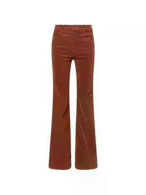 MOTHER The Doozy Corduroy Flared Trousers - Brown