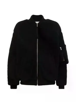 LANEUS Bouclé-knit Bomber Jacket