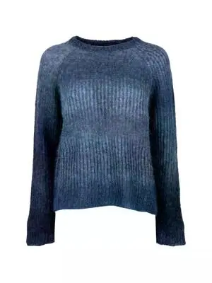 KANGRA Gradient-effect Ribbed-knit Sweater - Blue