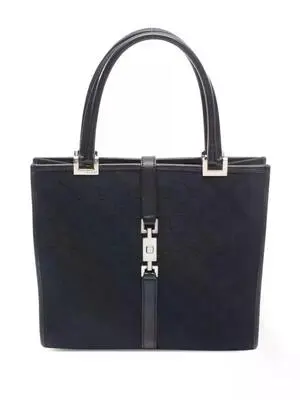 Gucci 1990-2000 Gg Canvas Jackie Handbag - Black