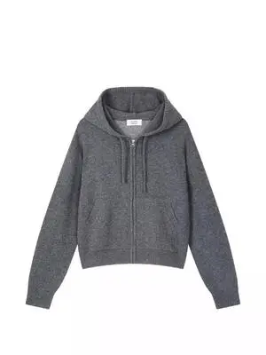 STUDIO TOMBOY Logo-intarsia Knit Zip-up Hoodie - Grey