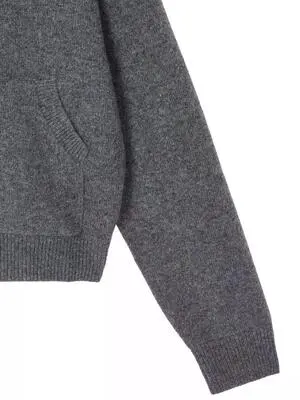 STUDIO TOMBOY Logo-intarsia Knit Zip-up Hoodie