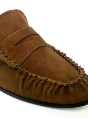 ANGEL ALARCON Penny-slot Suede Loafers
