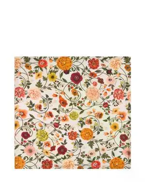 La DoubleJ Botticelli Floral-print Napkins - Neutrals