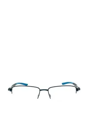 Nike Rectangle-frame Semi-rimless Glasses - Blue