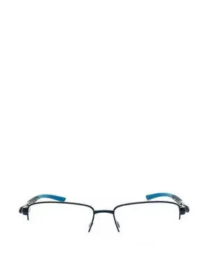 Nike Rectangle-frame Semi-rimless Glasses - Blue