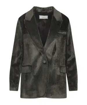 Peserico Textured Single-breasted Blazer - Black