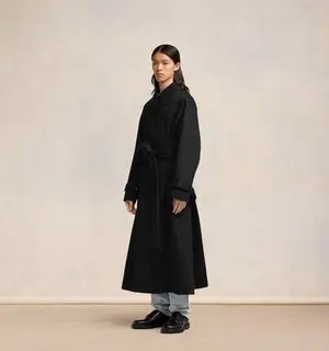 AMI Paris Belted Cotton Trench Coat