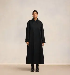 AMI Paris Belted Cotton Trench Coat