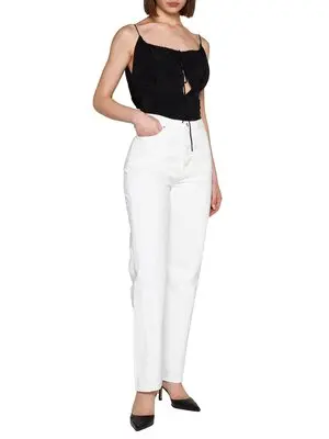 TOTEME Logo Patch Straight-leg Jeans