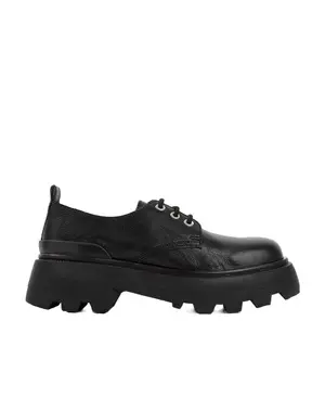 AMI Paris Round Toe Lace-up Shoes - Black