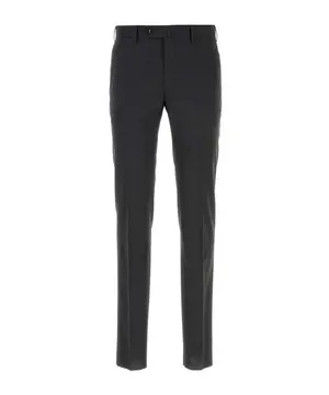 PT TORINO Straight Leg Tailored Trousers - Black